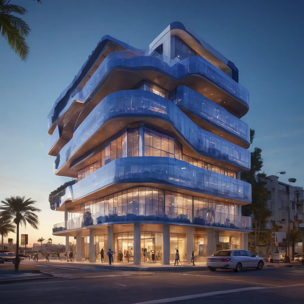 The Blue Reef Building: Modern Architecture in Arjan